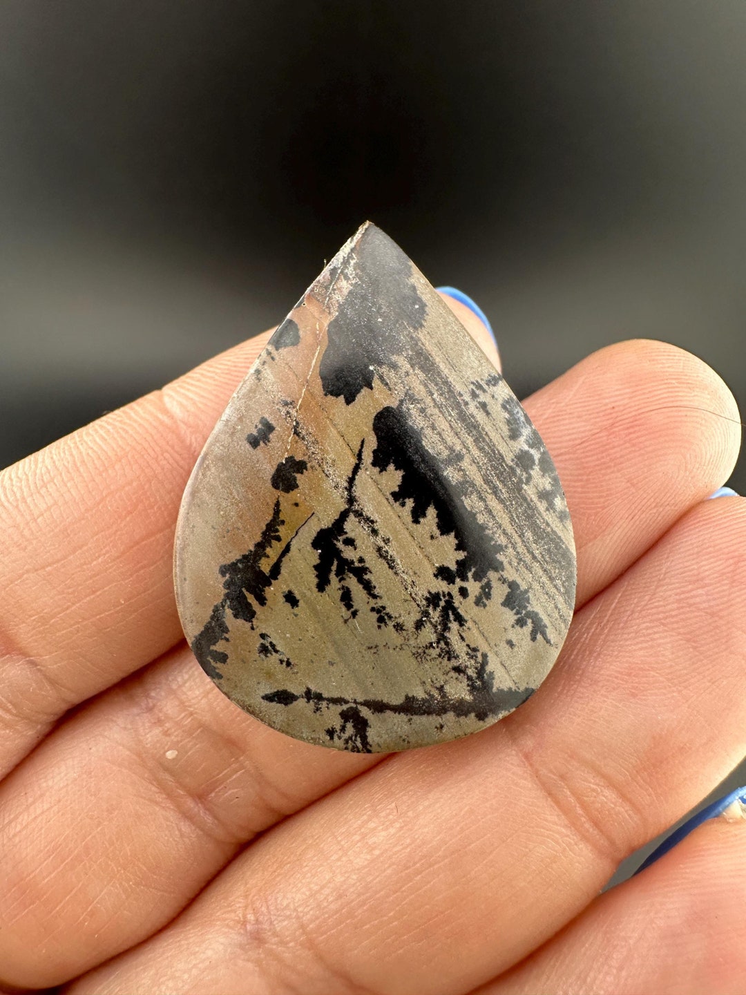 Indian Paint Stone - Teardrop Cabochon - Death Valley, California - Etsy