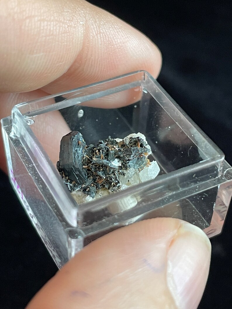 Rutile on Hematite - Micromount Crystal - Cavaradi - Canton Uri ...