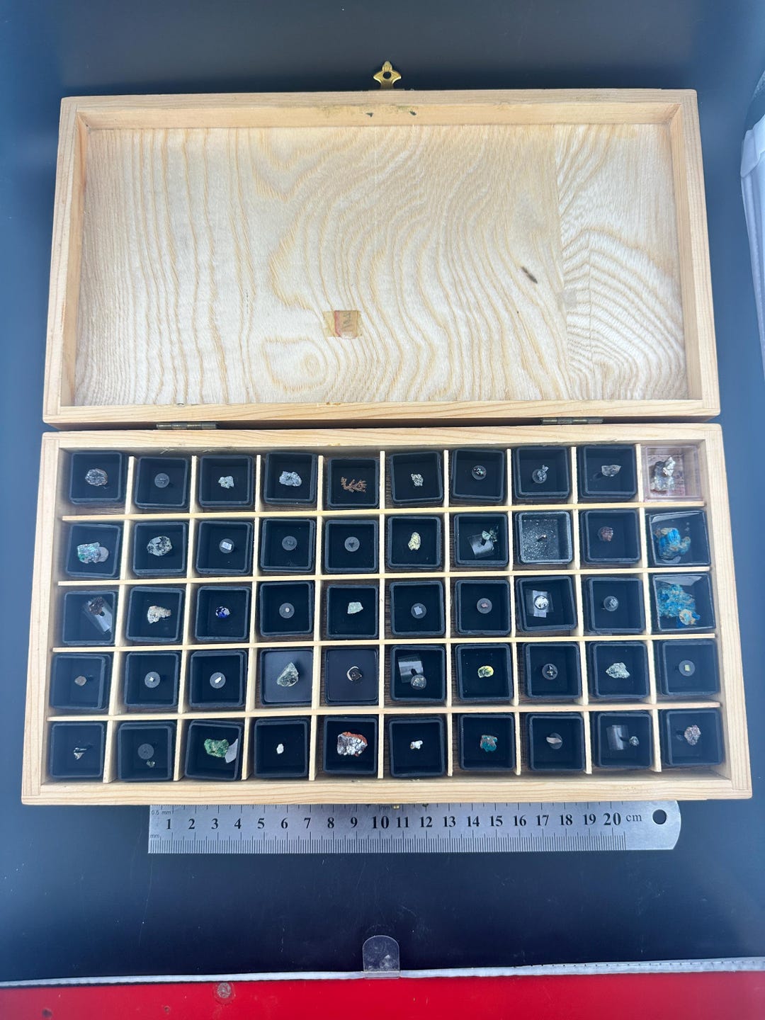 Micromount Collection - Crystal Assortment - Vintage - Wooden Box ...