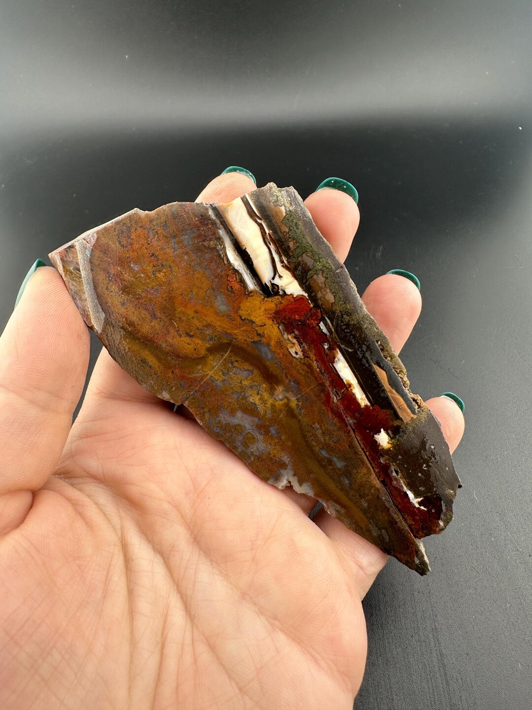 Bat Cave Jasper Agate - Rough Lapidary Slab - Unpolished - Rim Jasper ...