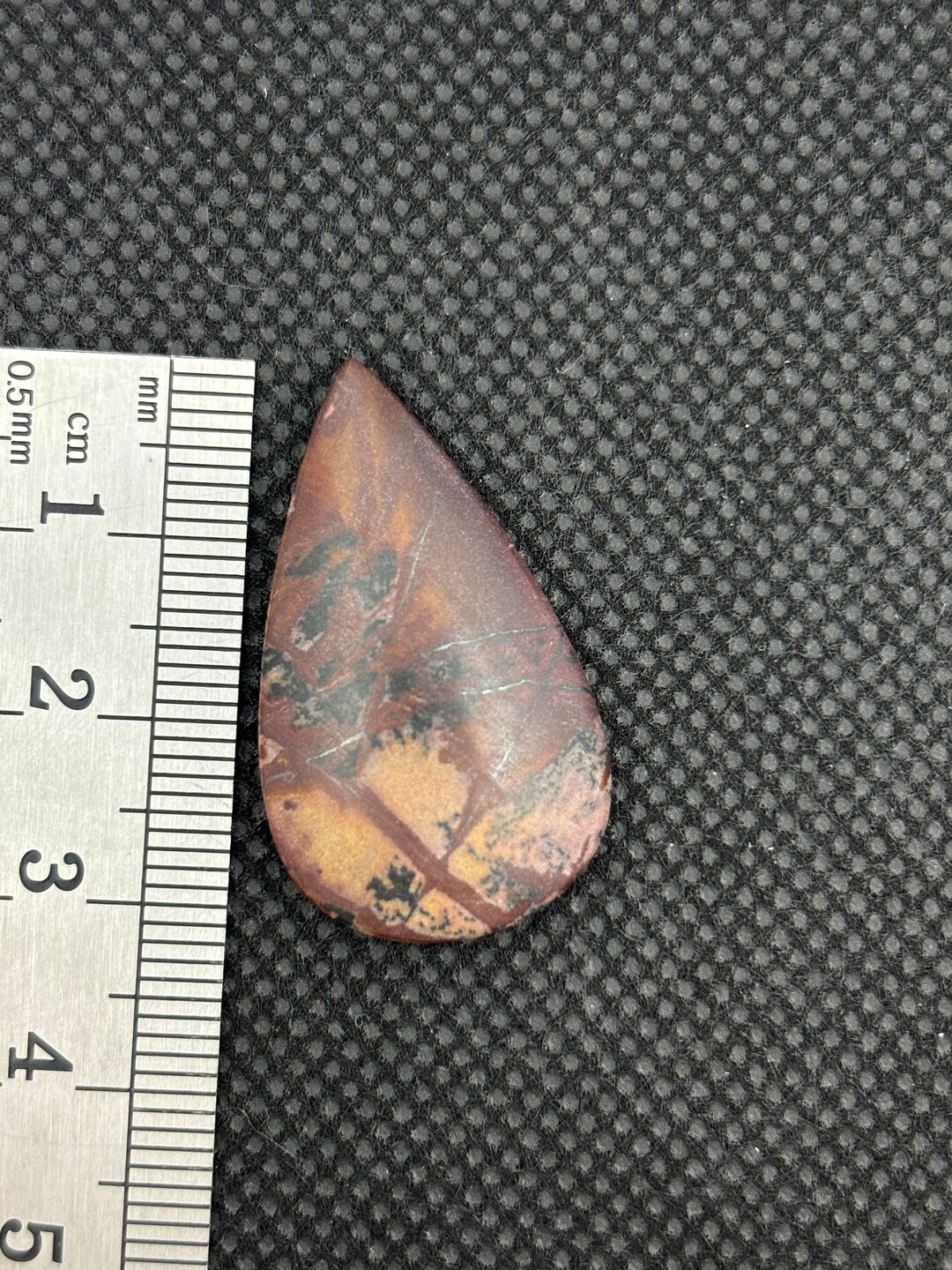 Rare Indian Paint Stone Jasper Teardrop Cabochon: A Tiny Landscape ...