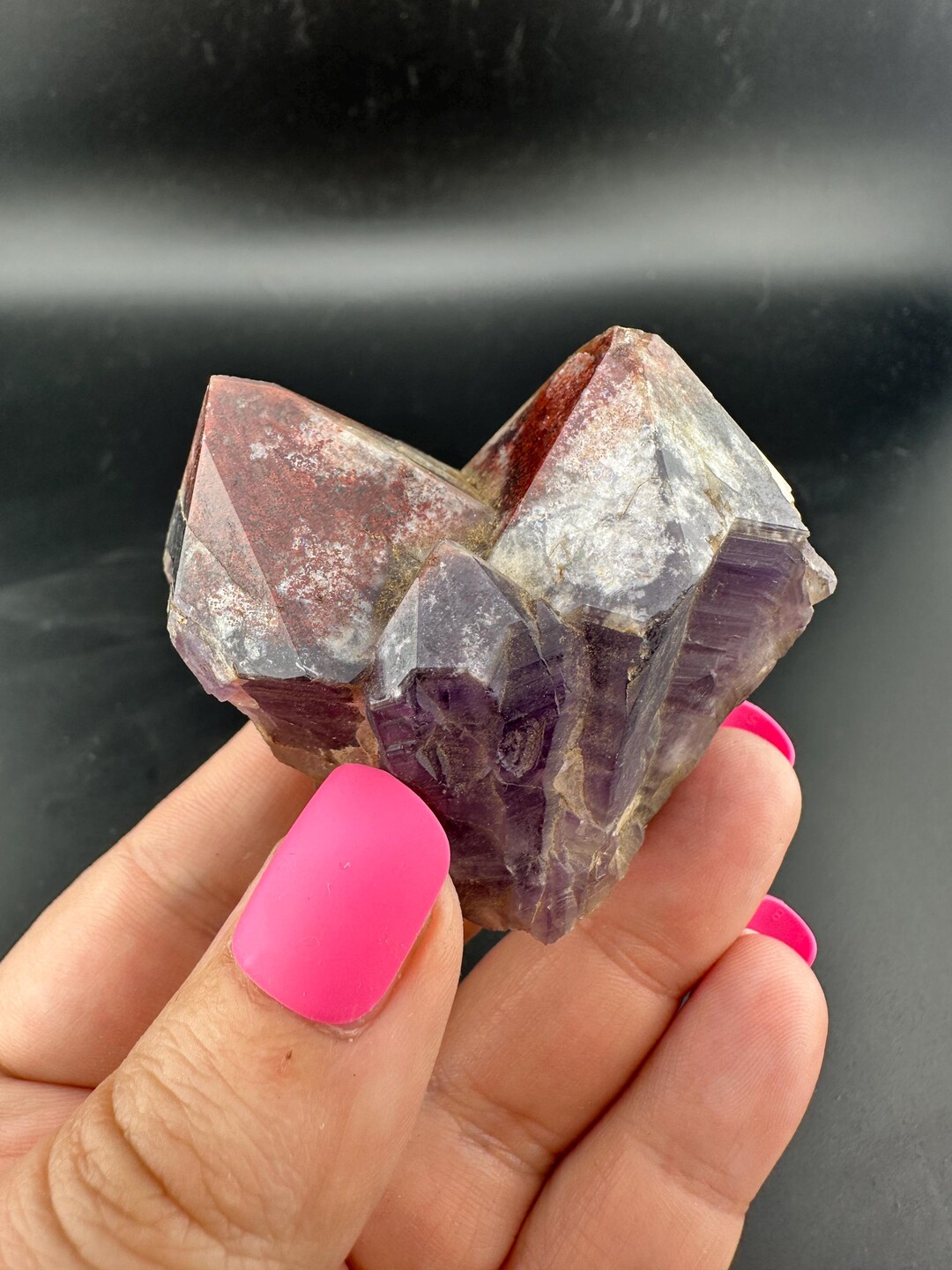Amethyst Super Seven Chevron Crystal Specimen: Double Points, 87g - Etsy
