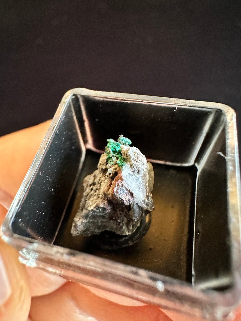 Copper Coated With Malachite - Micromount Crystal - Tsumeb, South West ...