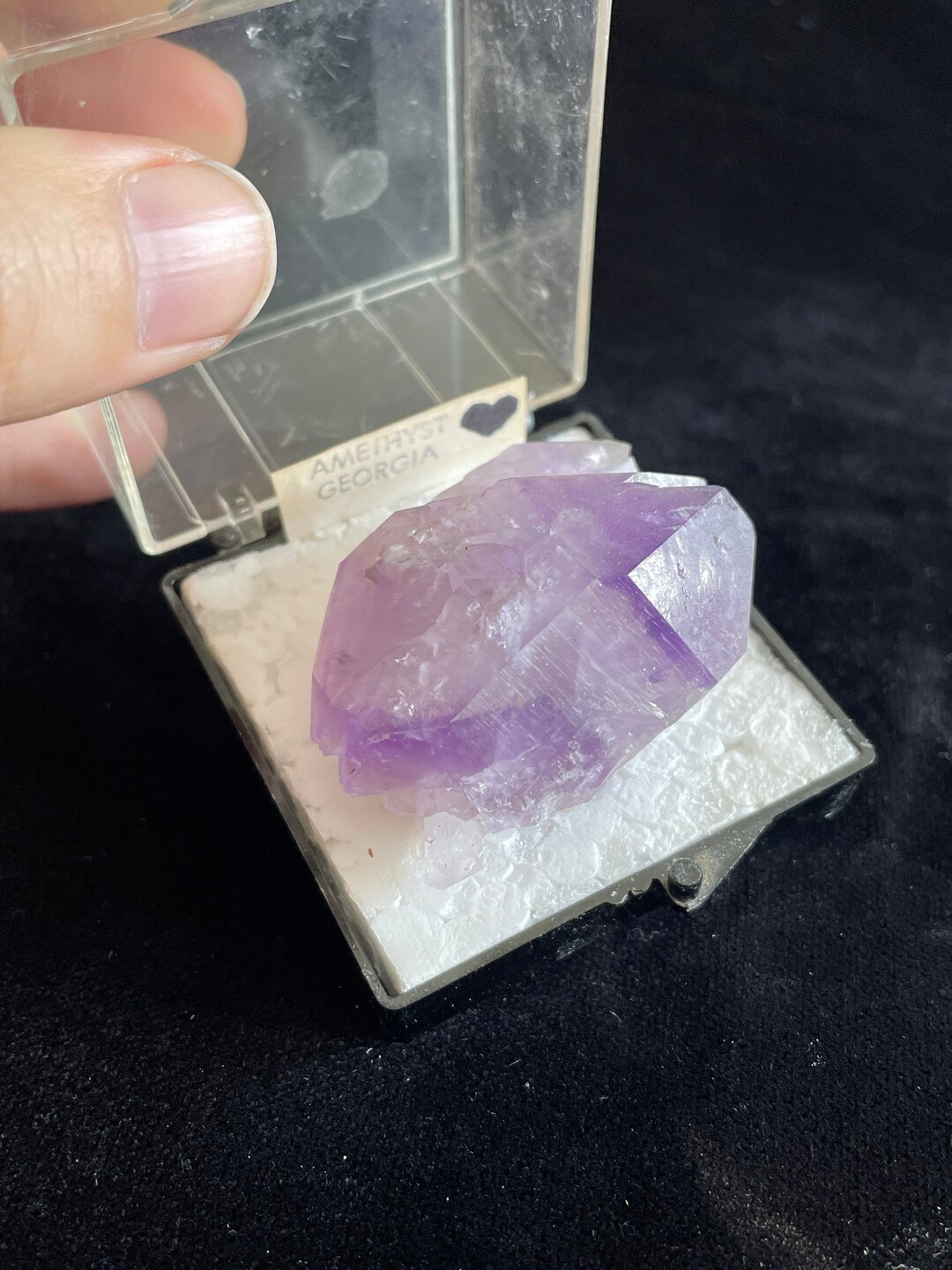 Amethyst Crystal - Display Case Mount - Georgia - Etsy