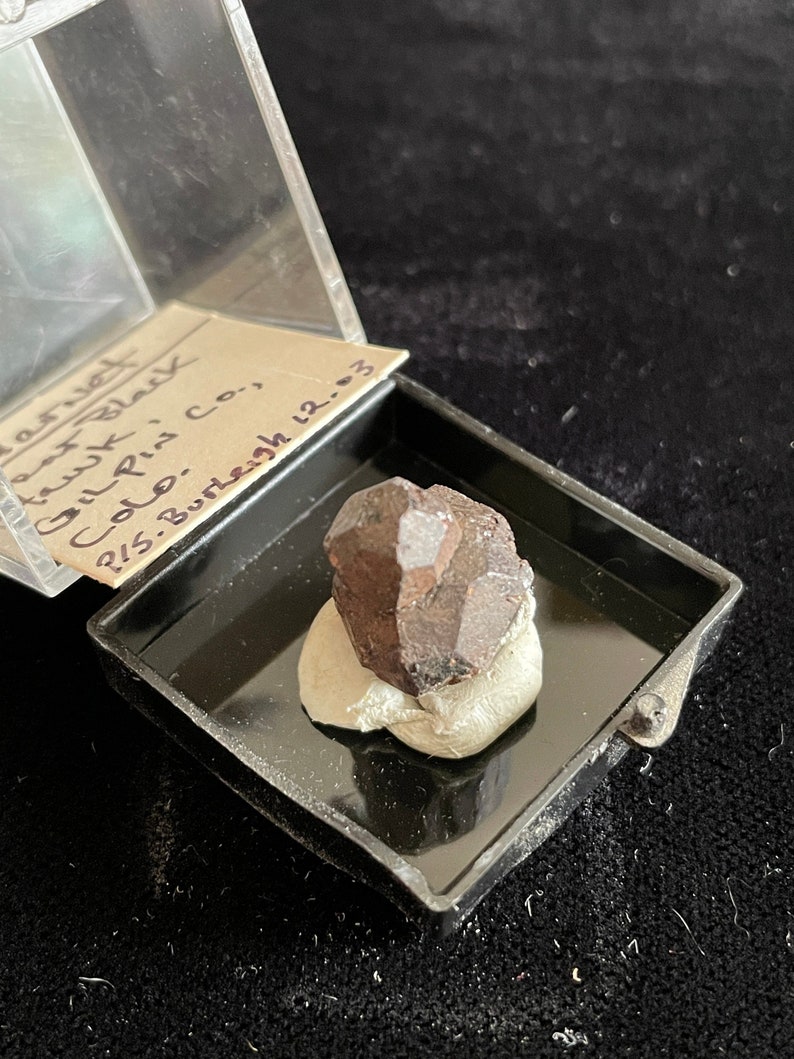 Garnet - Thumbnail Crystal - Near Black Hawk, Gilpin County, Colorado ...