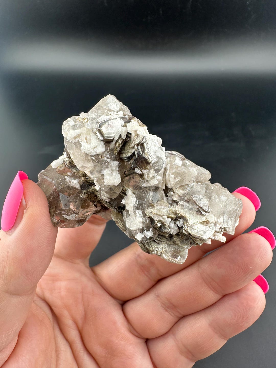 Quartz on Mica Books - Crystal Cluster - Brazil - Etsy