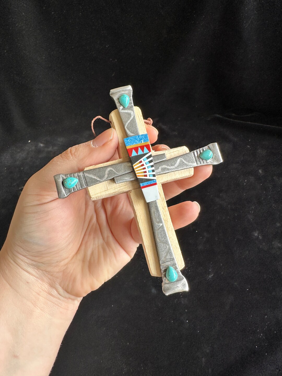 Native Inlay American Cross "2024" - Wall Hanging - Handmade - Kenny ...