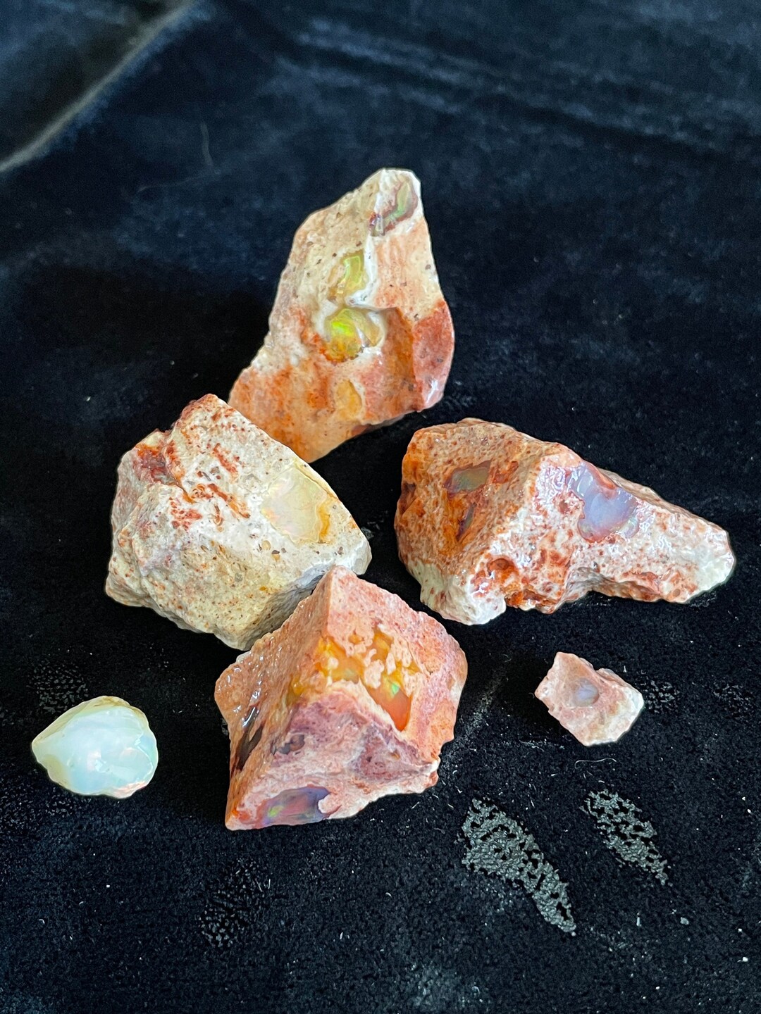 Jar of Mexican Fire Jelly Opal - Flashy Natural Opal Gemstone Rough - Etsy