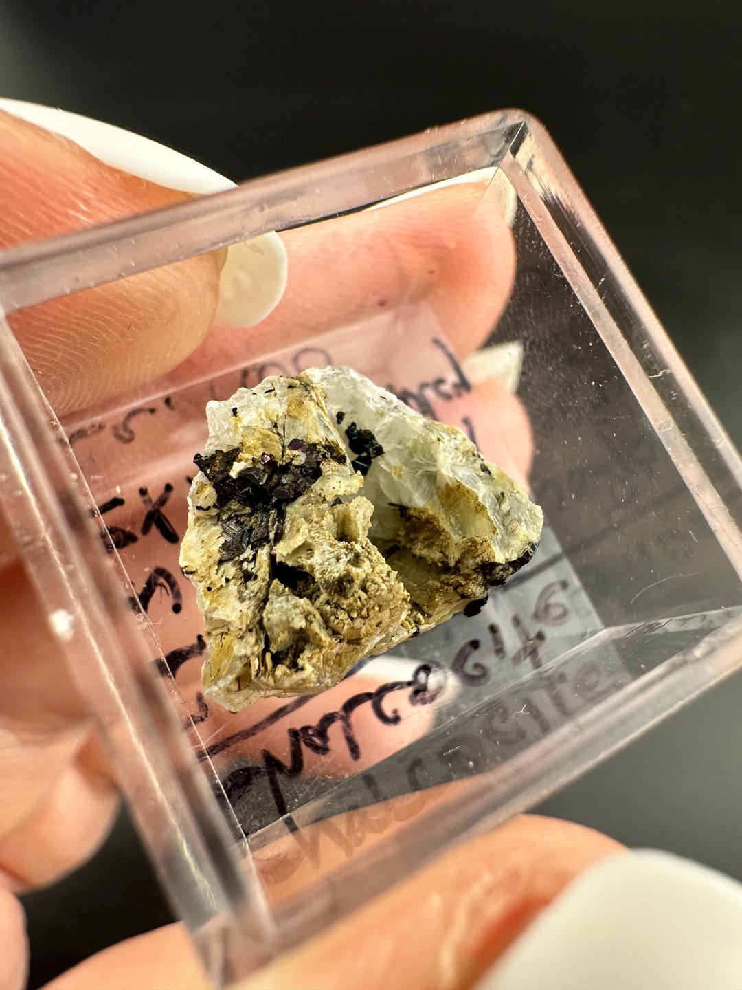 Chalcocite - Micromount Crystal - Chimney Rock - New Jersey - Ex. John ...