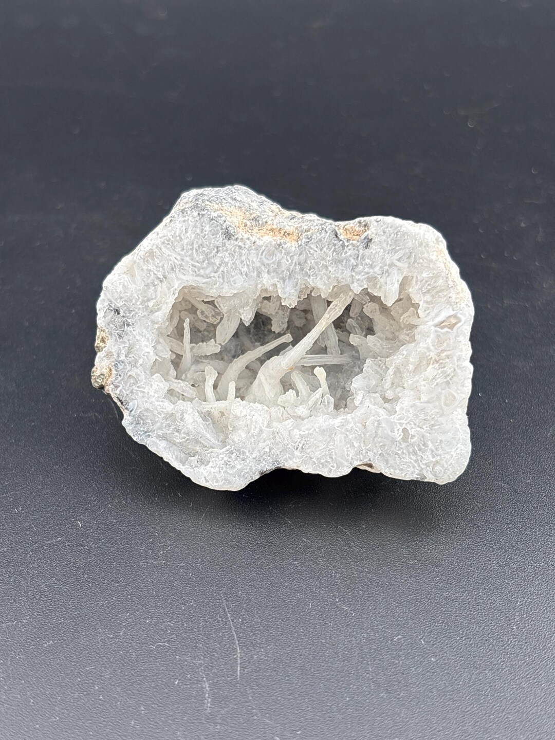 Quartz Geode Half - Polished Rough Lapidary Display Specimen ...