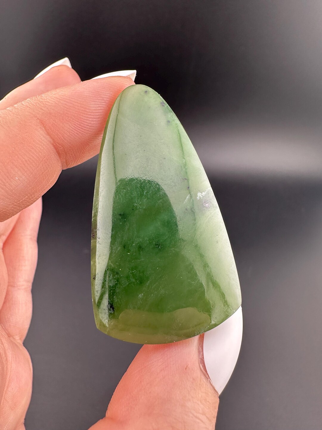 Green Jade - Bell Shaped Cabochon - Alaska - Etsy