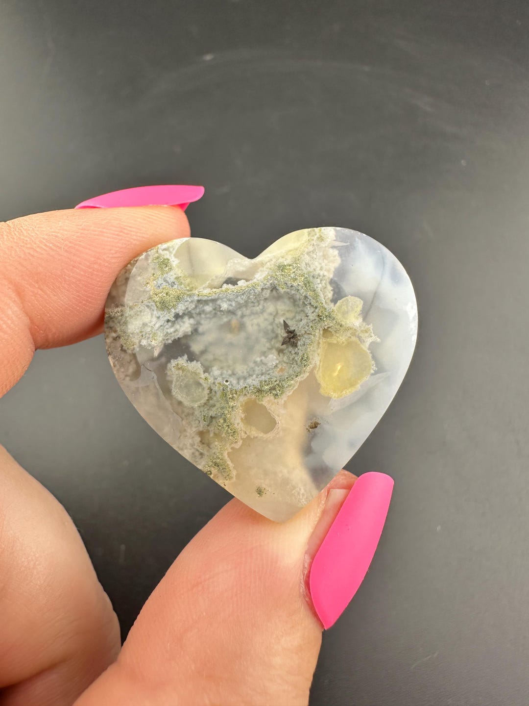 Agate - Paulina Limb Cast - Heart Shaped Cabochon - Paulina, Oregon - Etsy