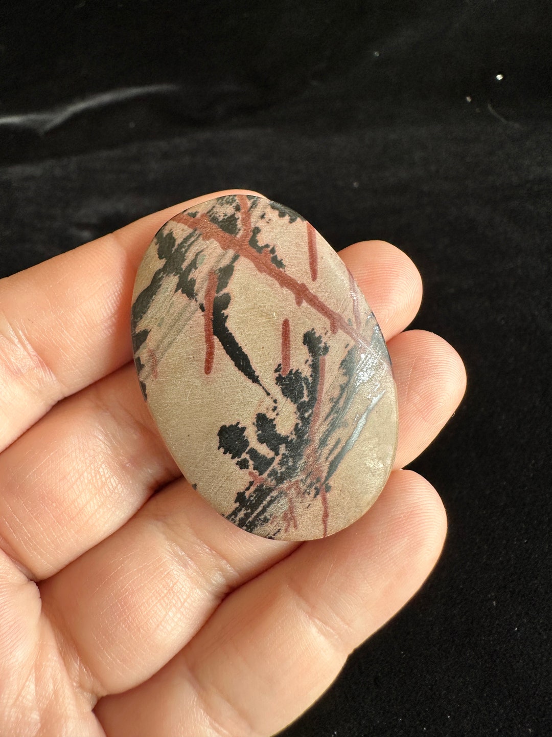 Indian Paint Stone Jasper - Oval Cabochon - Etsy