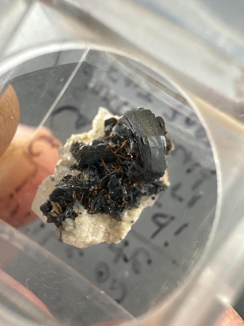 Rutile on Hematite - Micromount Crystal - Cavaradi - Canton Uri ...