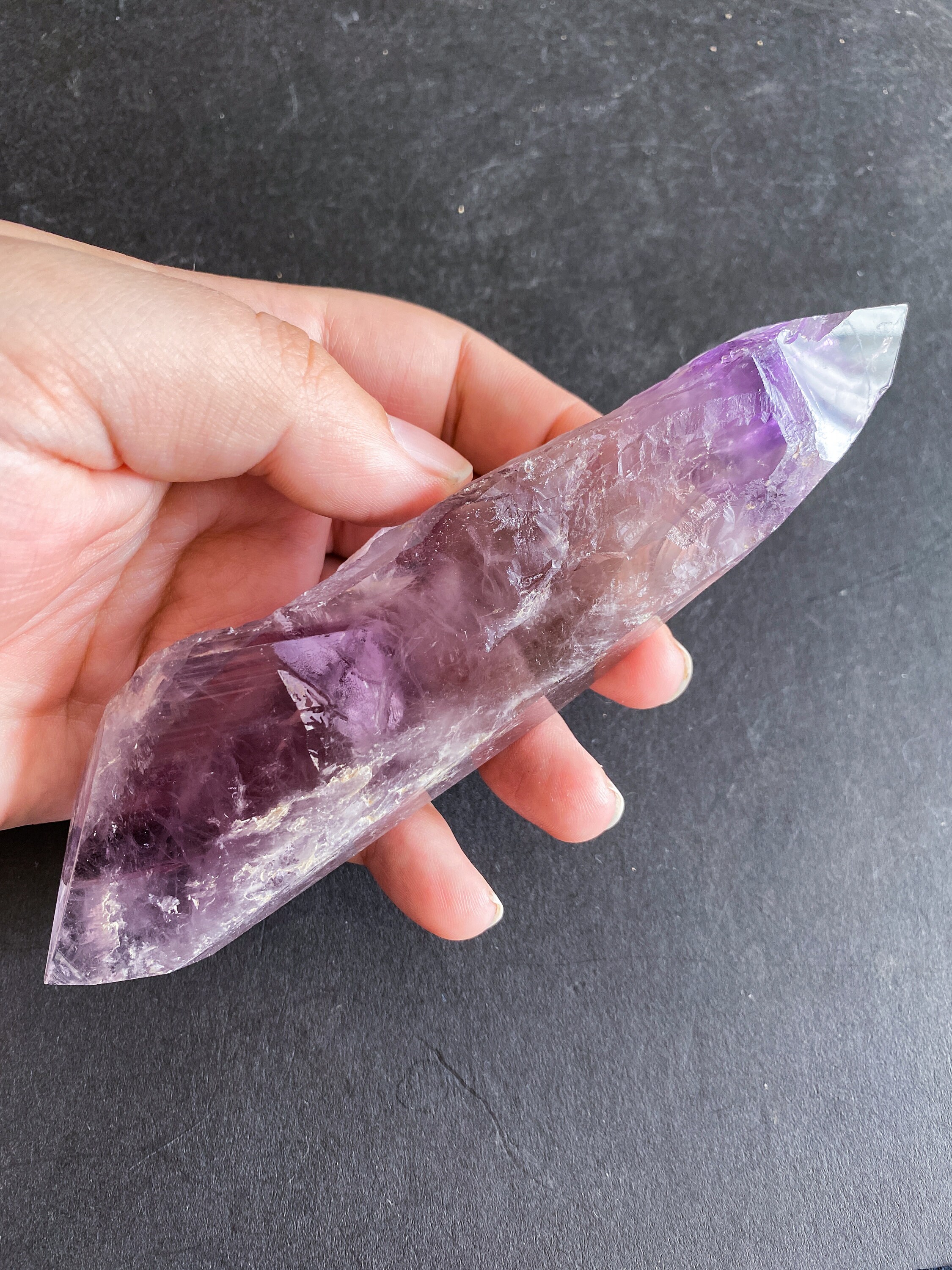 Witch Power Purple Crystal Amethyst Crystal Wand Metaphysical Crystals ...