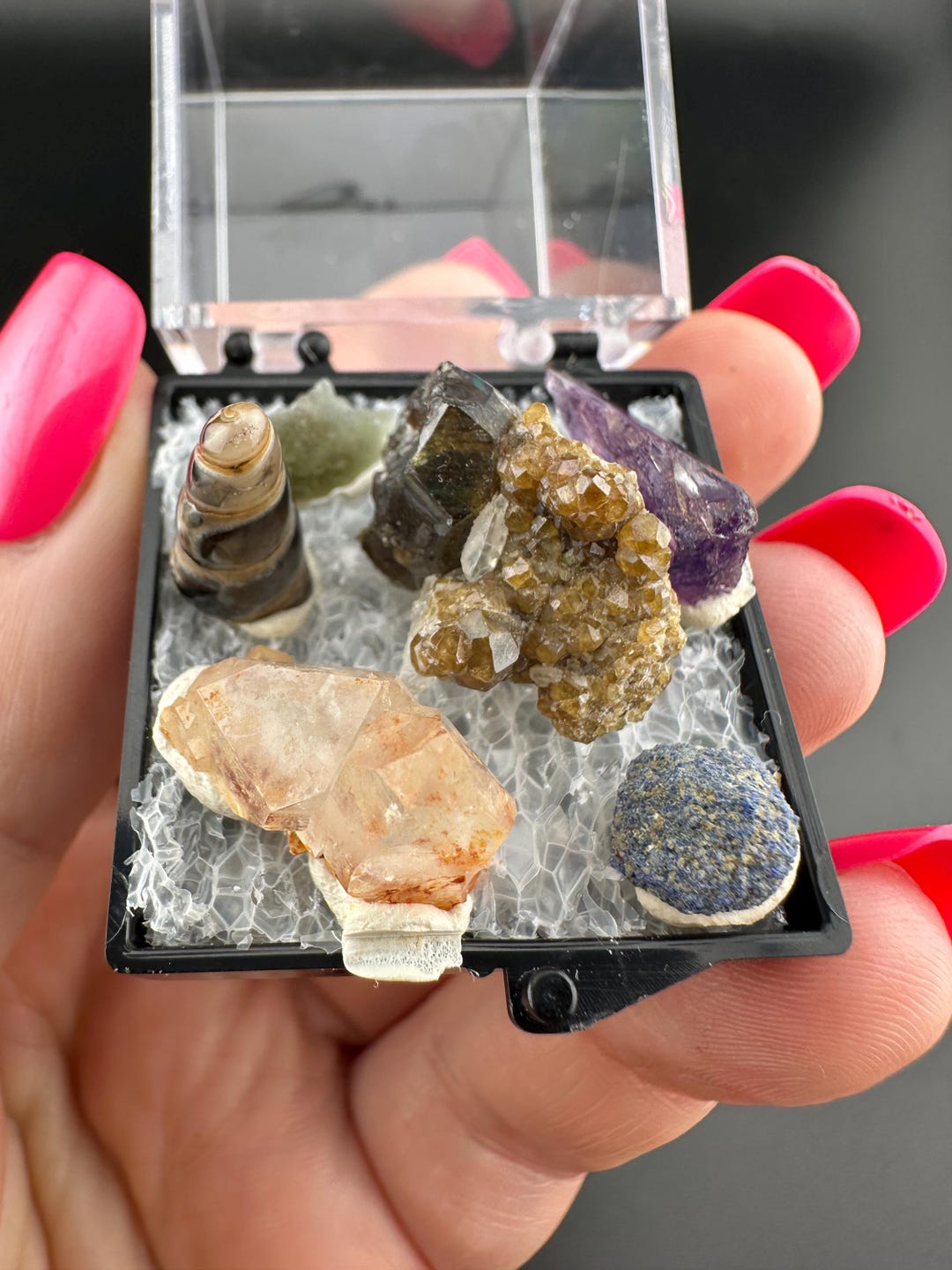 Miniature Crystal Collection – Moldavite, Amethyst, Garnet, Shell ...