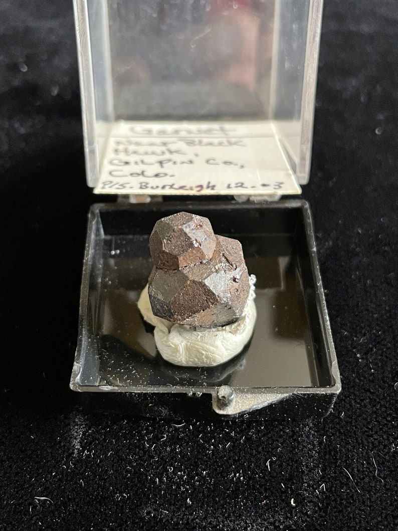 Garnet - Thumbnail Crystal - Near Black Hawk, Gilpin County, Colorado ...