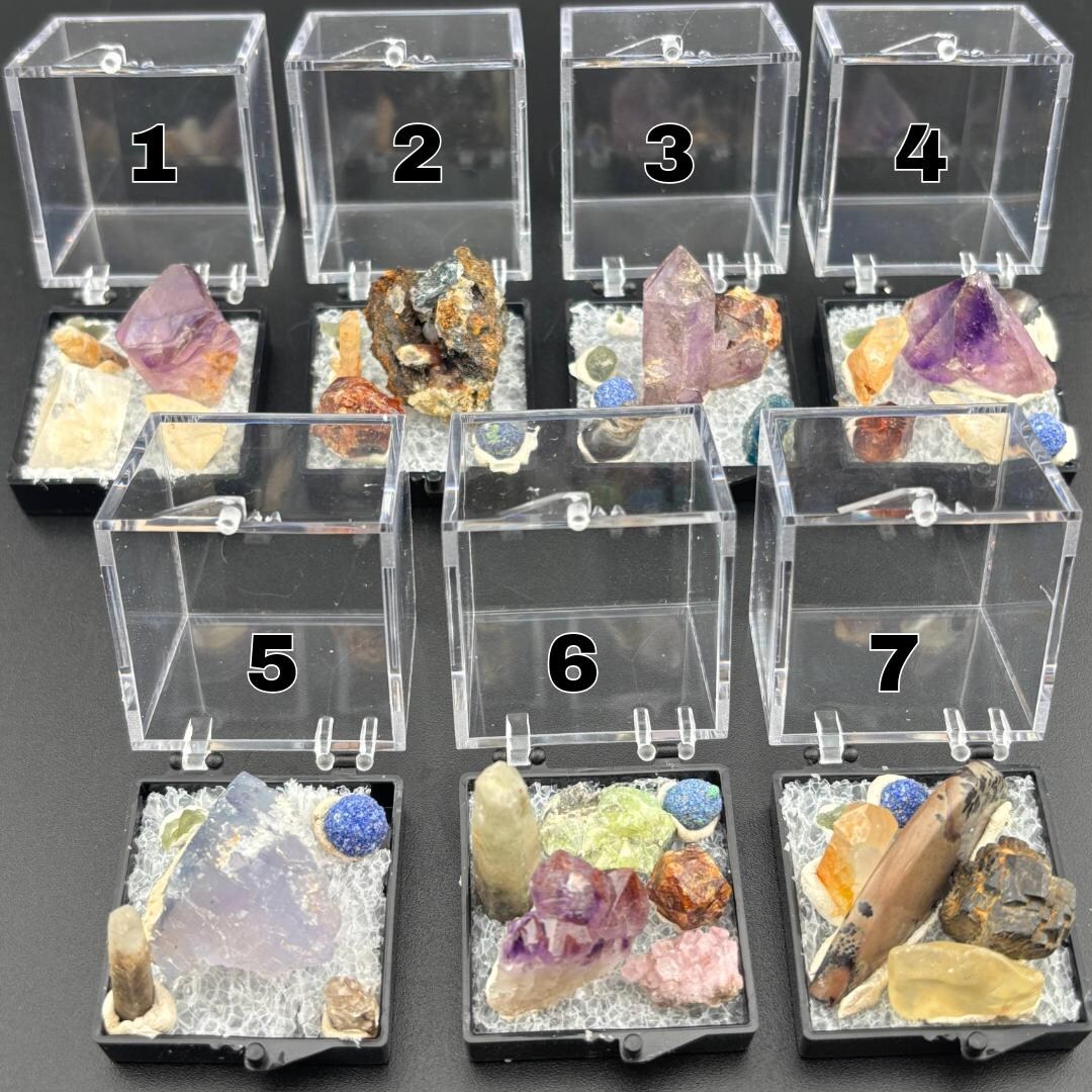 Miniature Crystal Collection – Moldavite, Azurite, Amethyst, Garnet ...
