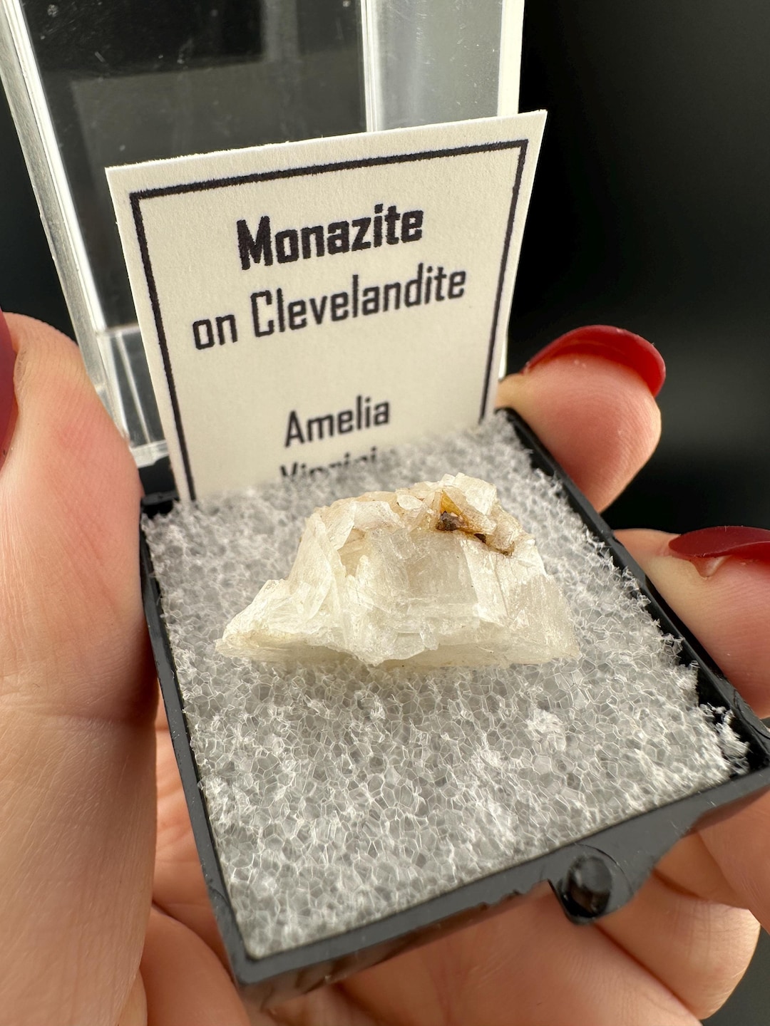 Monazite on Clevelandite Thumbnail Crystal Amelia, Virginia - Etsy