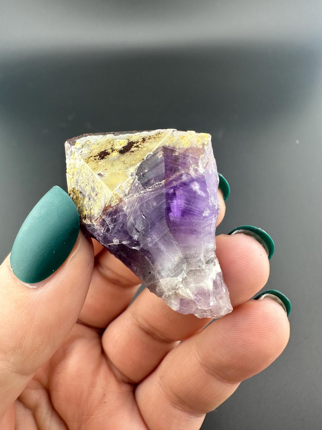 ULTRA RARE - Yellow Cap Amethyst - Crystal Point - Thunder Bay Mines ...