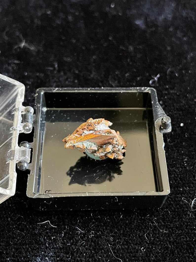 Copper Spinel Twin With Selenite Micromount Crystal Ray - Etsy