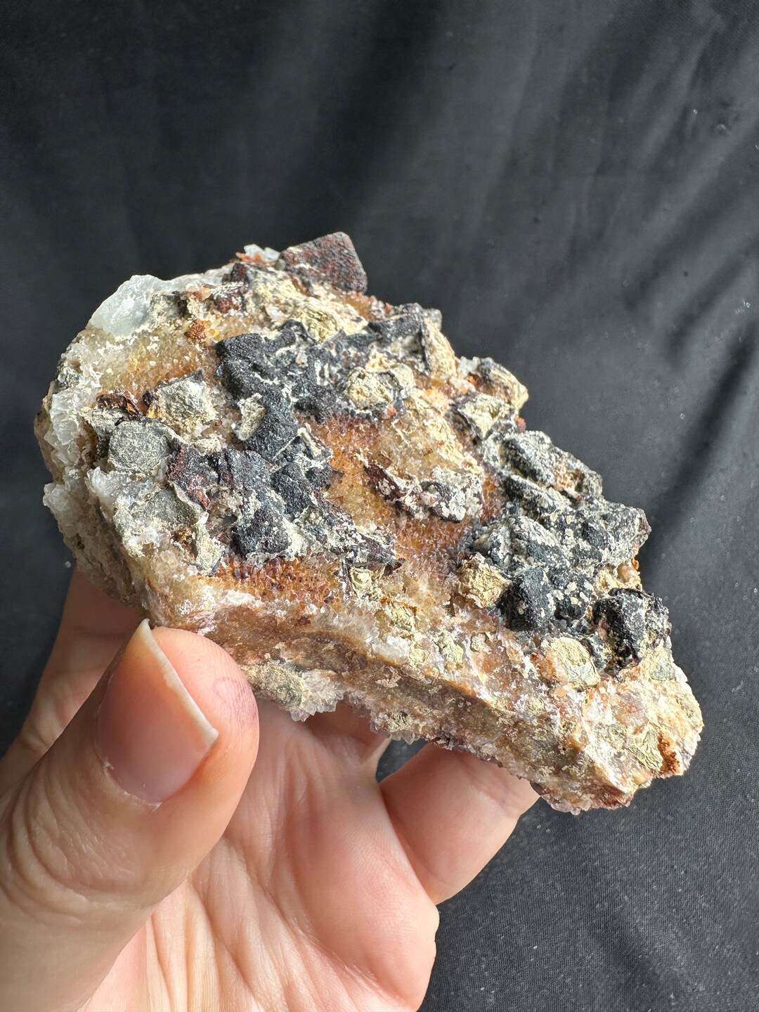 Fluorite With Pseudomorphs and Druzy Quartz - Phantasy Fluorite Pocket ...
