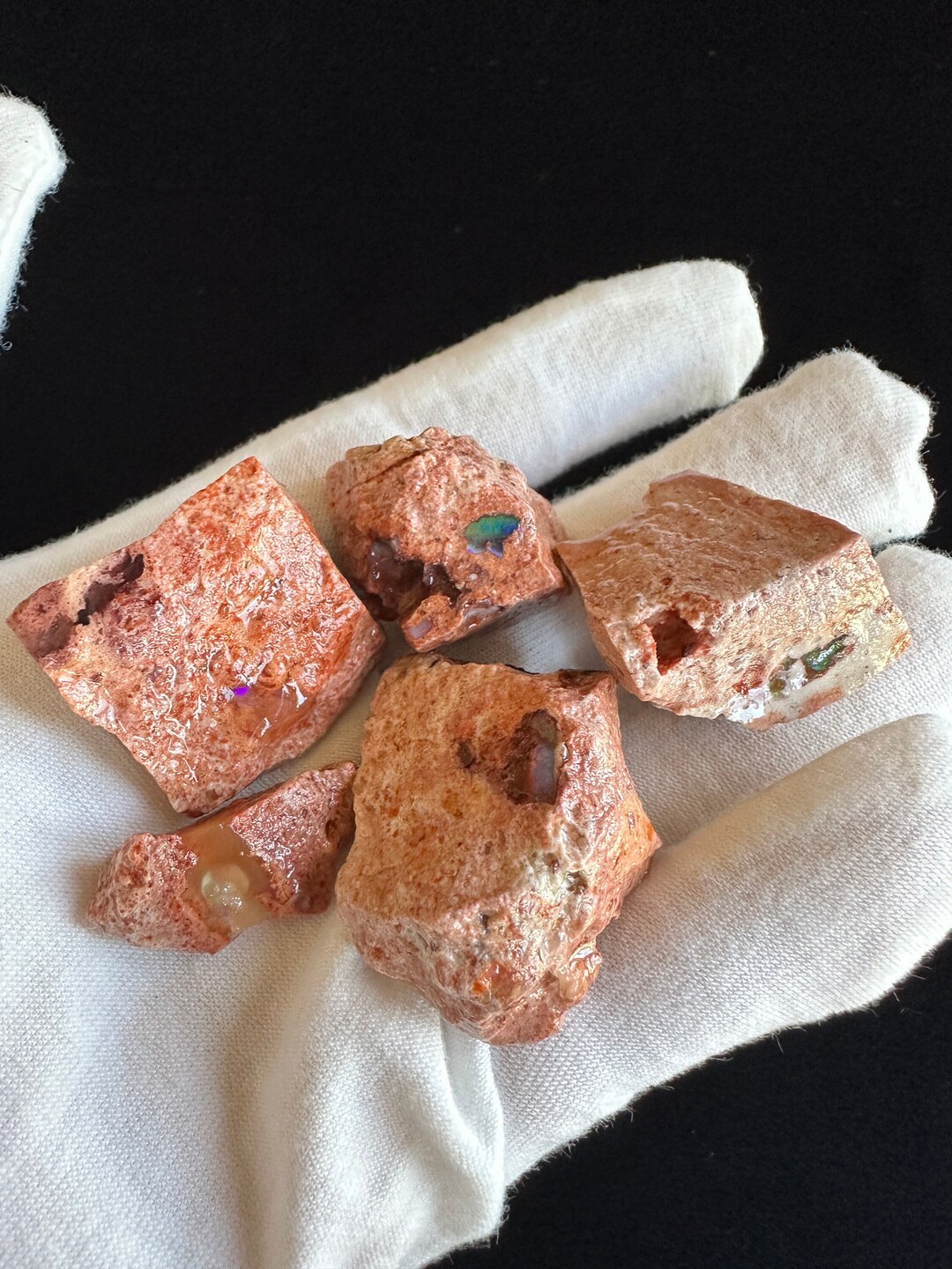 Jar of Mexican Fire Jelly Opal - Flashy Natural Opal Gemstone Rough - Etsy