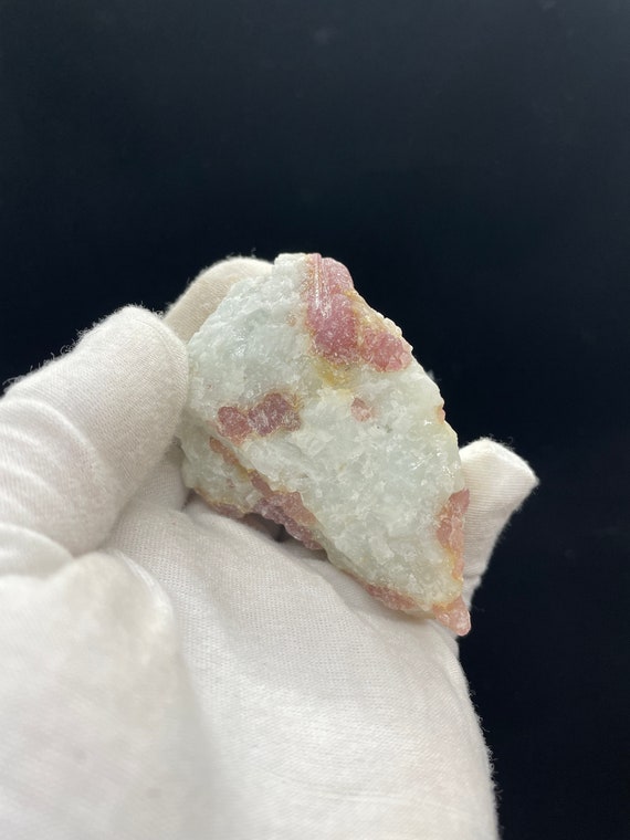 Home Décor Rose Colored Light Rose Pink Tourmaline in Matrix Host Rock ...