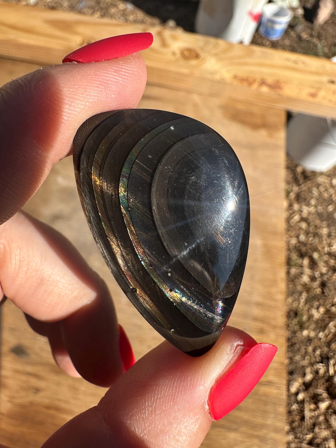 Fire Obsidian - Freeform Cabochon - Eastern Oregon - Etsy