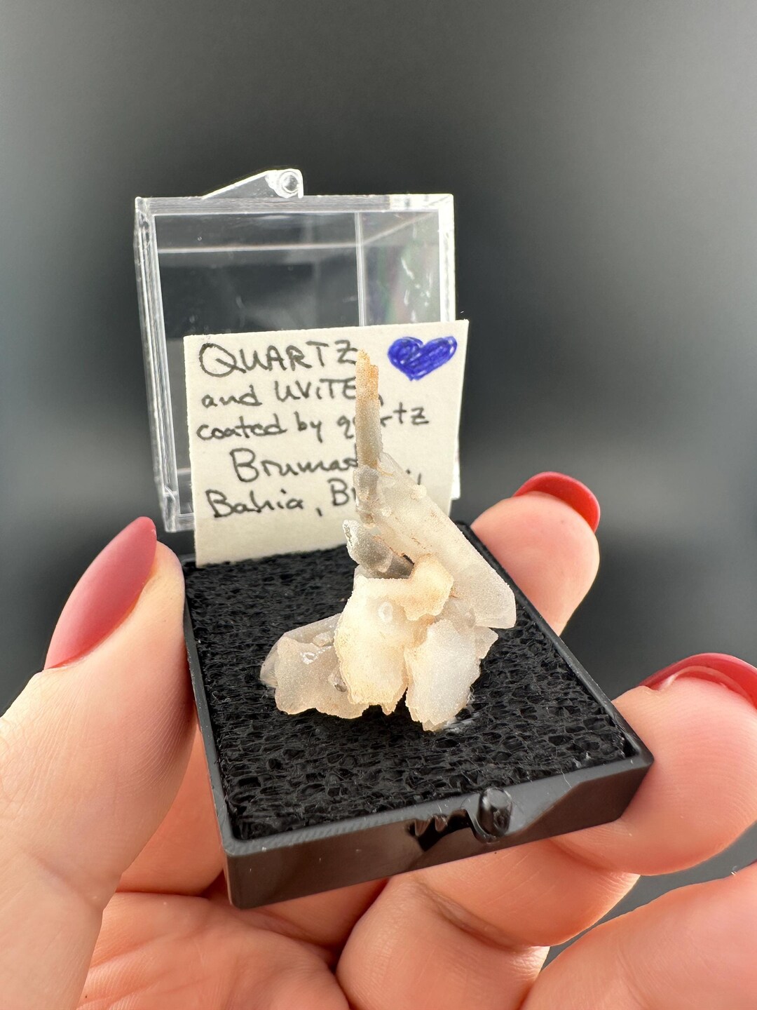 Quartz and Uvite, Coated by Quartz - Thumbnail Crystal - Brumado, Bahia ...