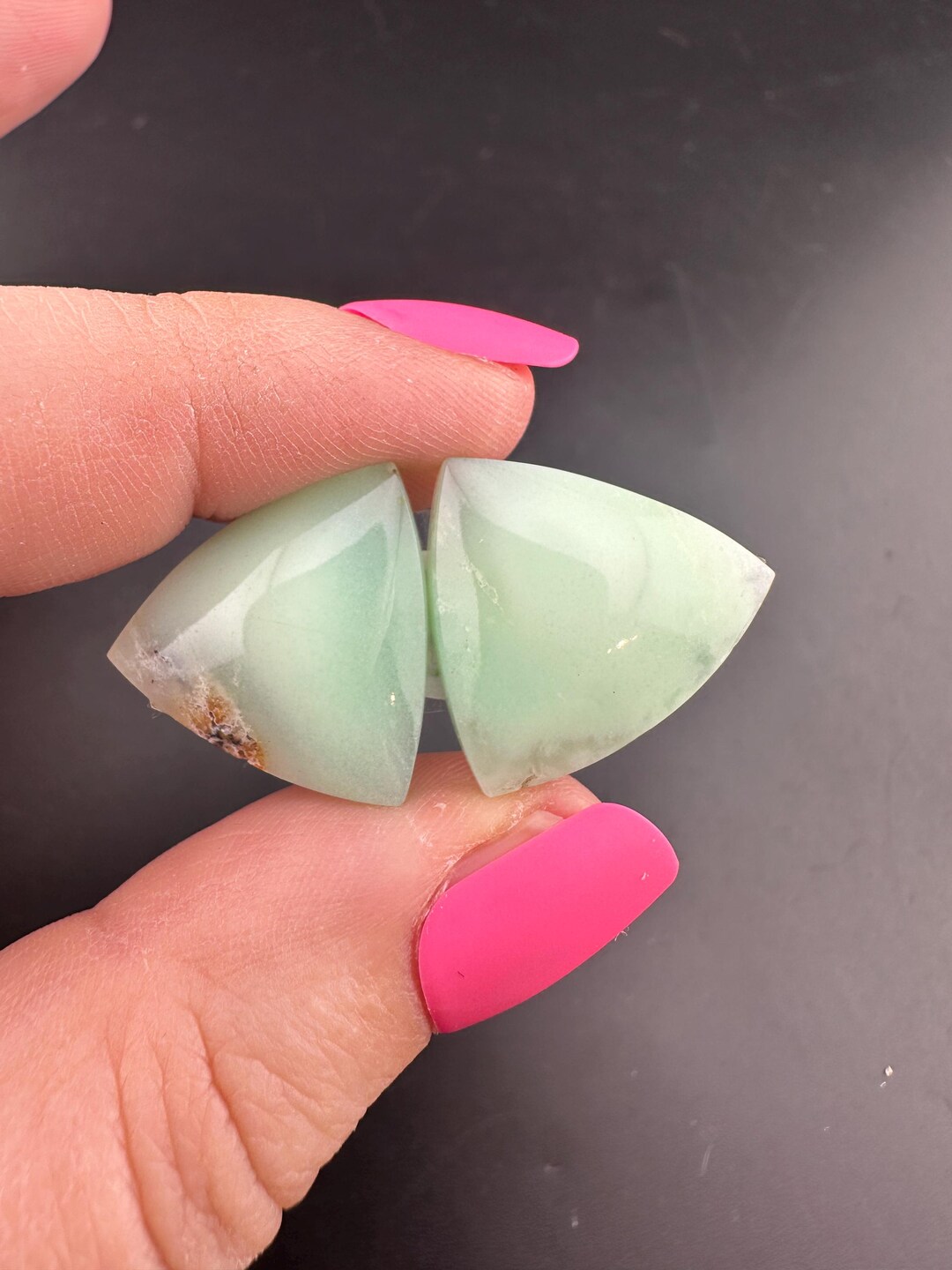 Lemon Chrysoprase - Phase - Cabochon Pair - Etsy