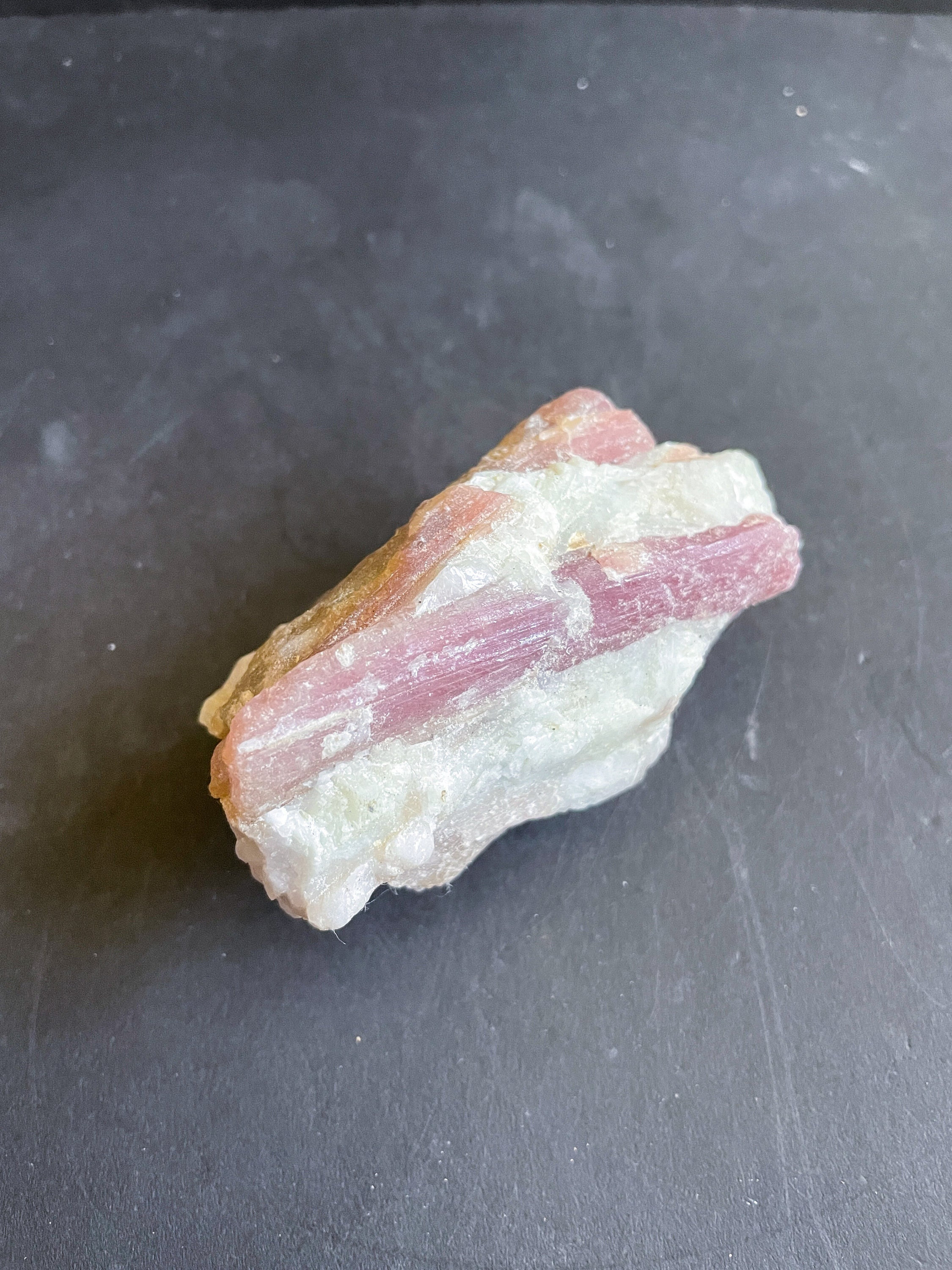 Home Décor Rose Colored Light Rose Pink Tourmaline in Matrix Host Rock ...