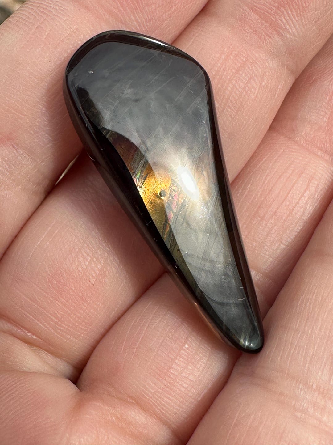 ULTRA RARE Fire Obsidian Freeform Polished Cabochon - Eastern Oregon - Etsy