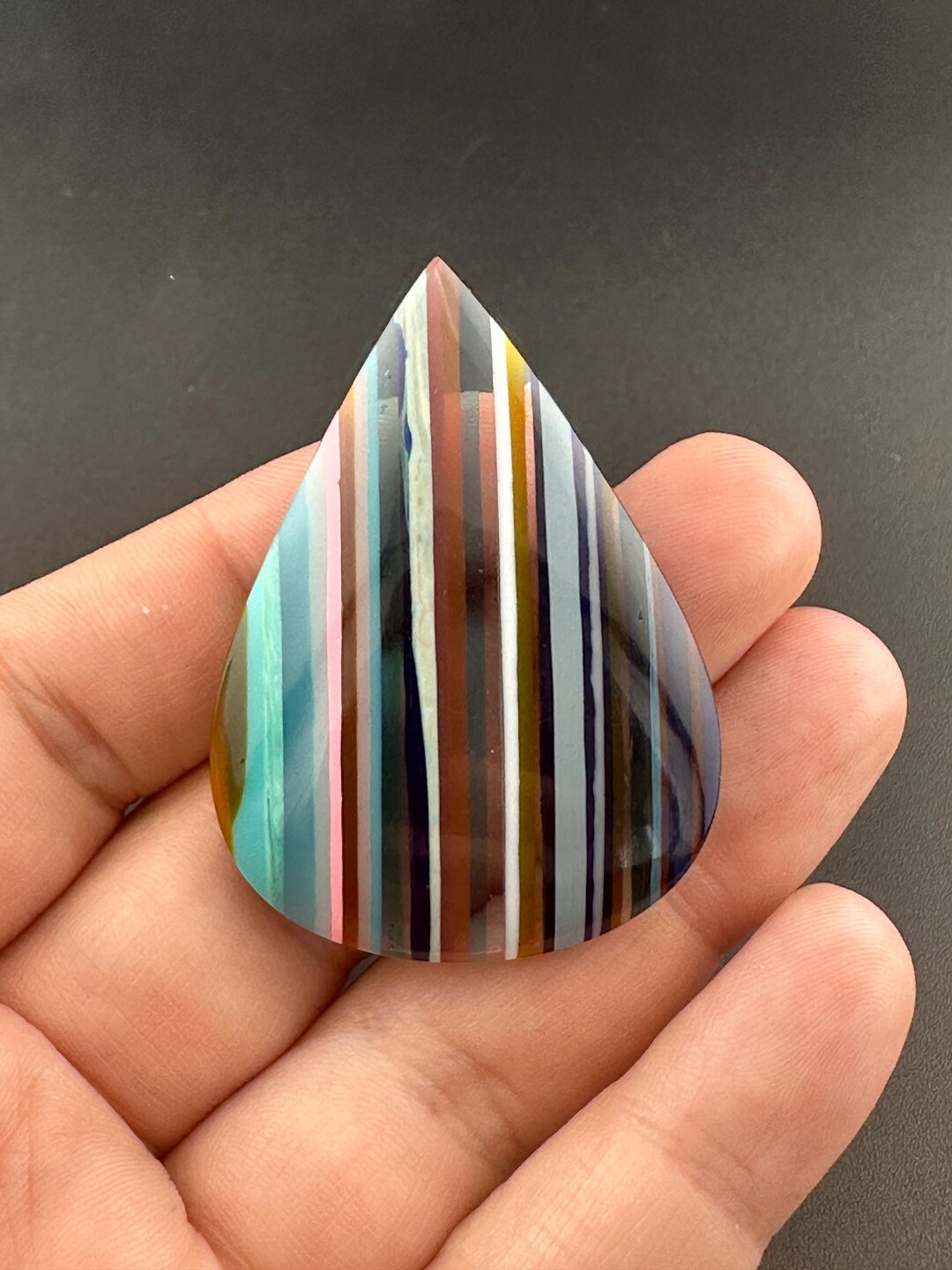 Surfite - Teardrop Cabochon - Surf Stone - Recycled Colored Surfboard ...