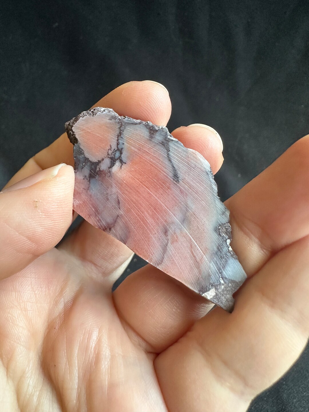 Pink / Red Datolite - Rough Lapidary Slab - Delaware Copper Mine ...