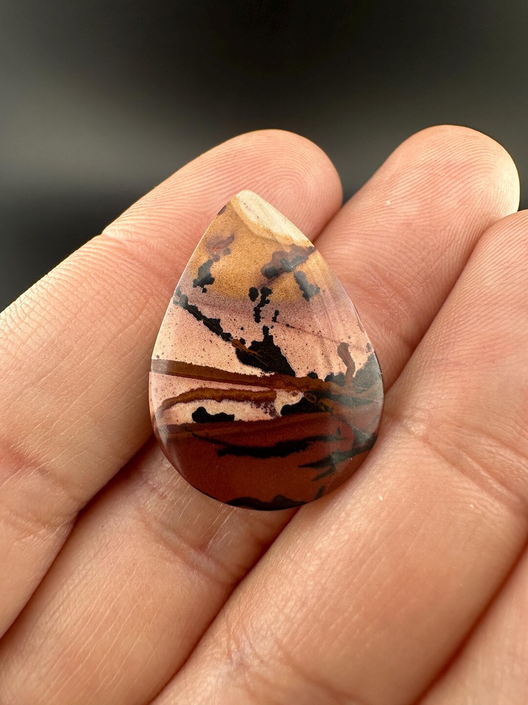 Indian Paint Stone Teardrop Cabochon Death Valley, California - Etsy