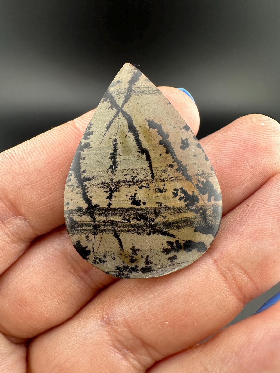 Indian Paint Stone - Teardrop Cabochon - Death Valley, California - Etsy