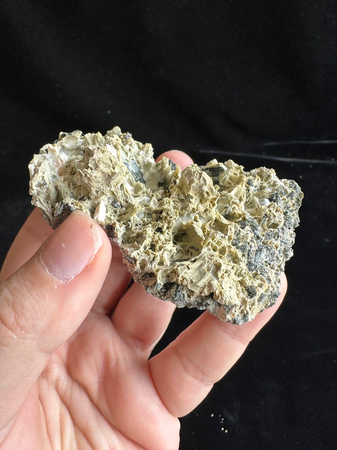 Feldspar? Pseudomorph Calcite on Diopside - Fibrous - Crystal Crystal ...