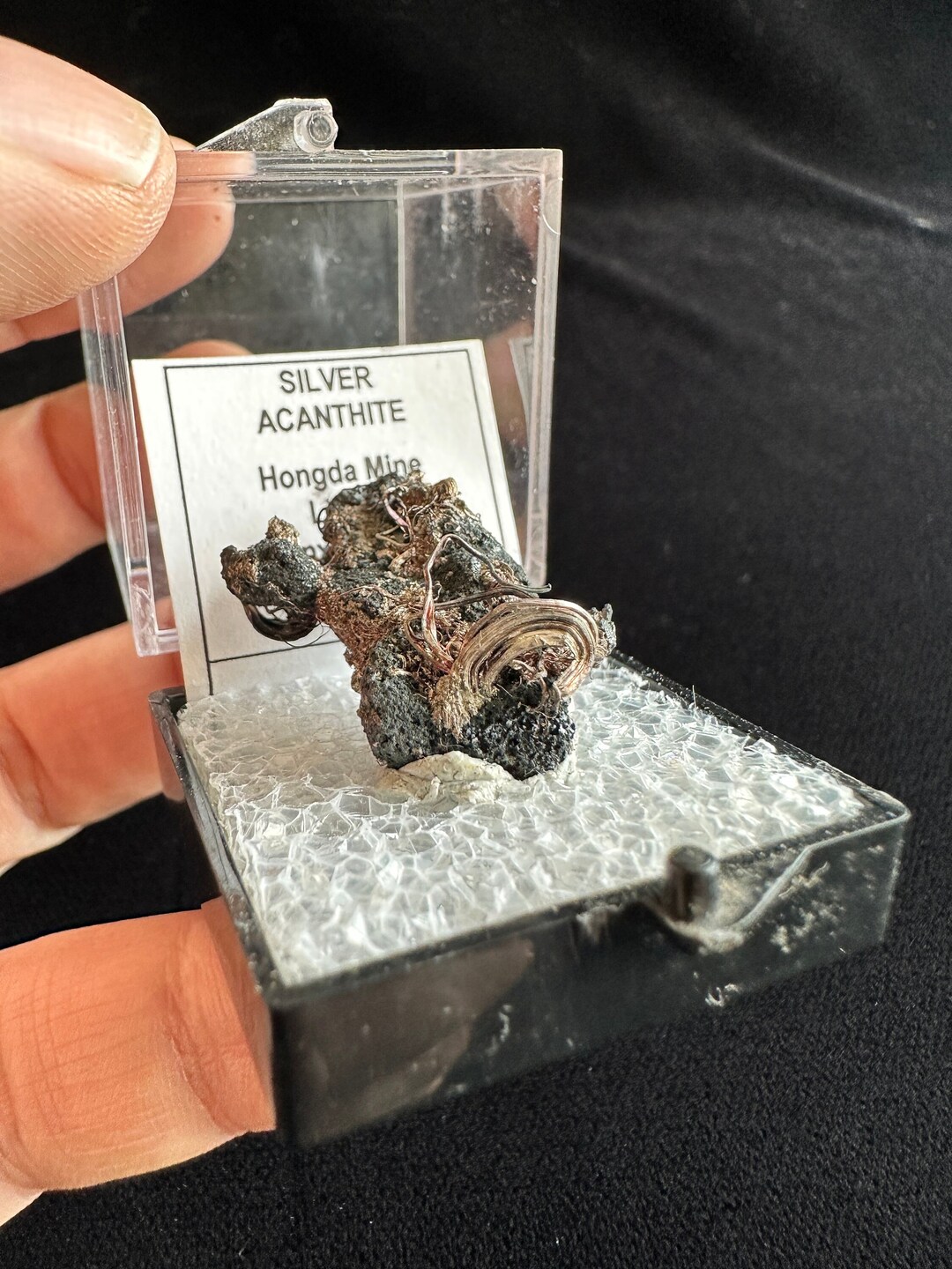 Silver Acanthite - Thumbnail Crystal - Hongda Mine - Linqiu - Shanxi ...