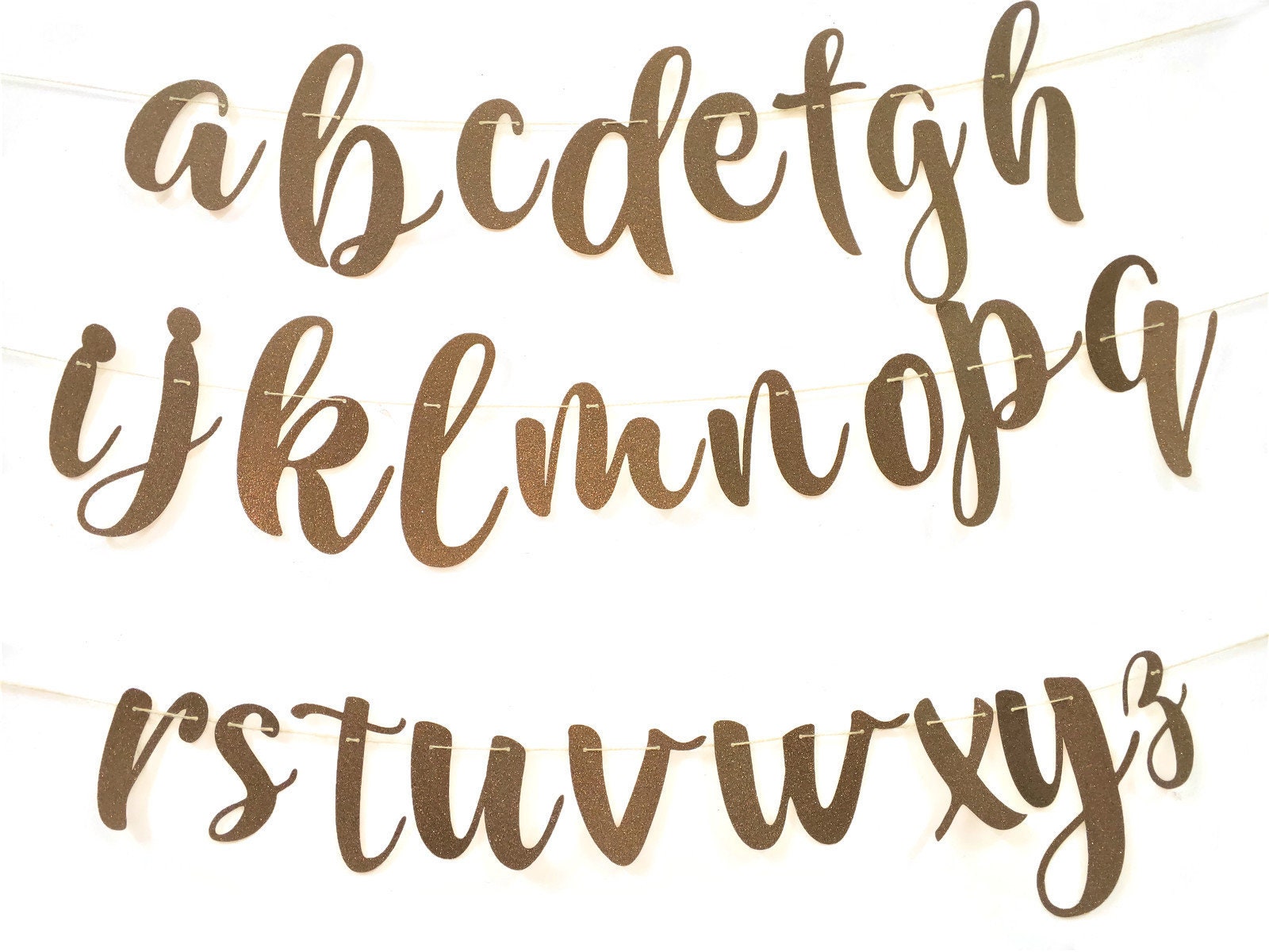 Cursive banner Custom Glitter Banner Personalized Banner | Etsy