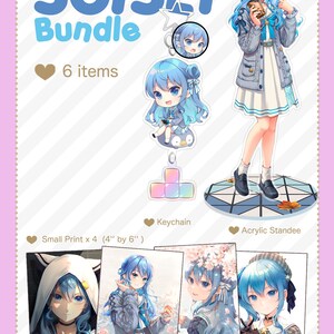 Hololive Hoshimachi Suisei Bundle Acrylic Standee Keychains and Small ...