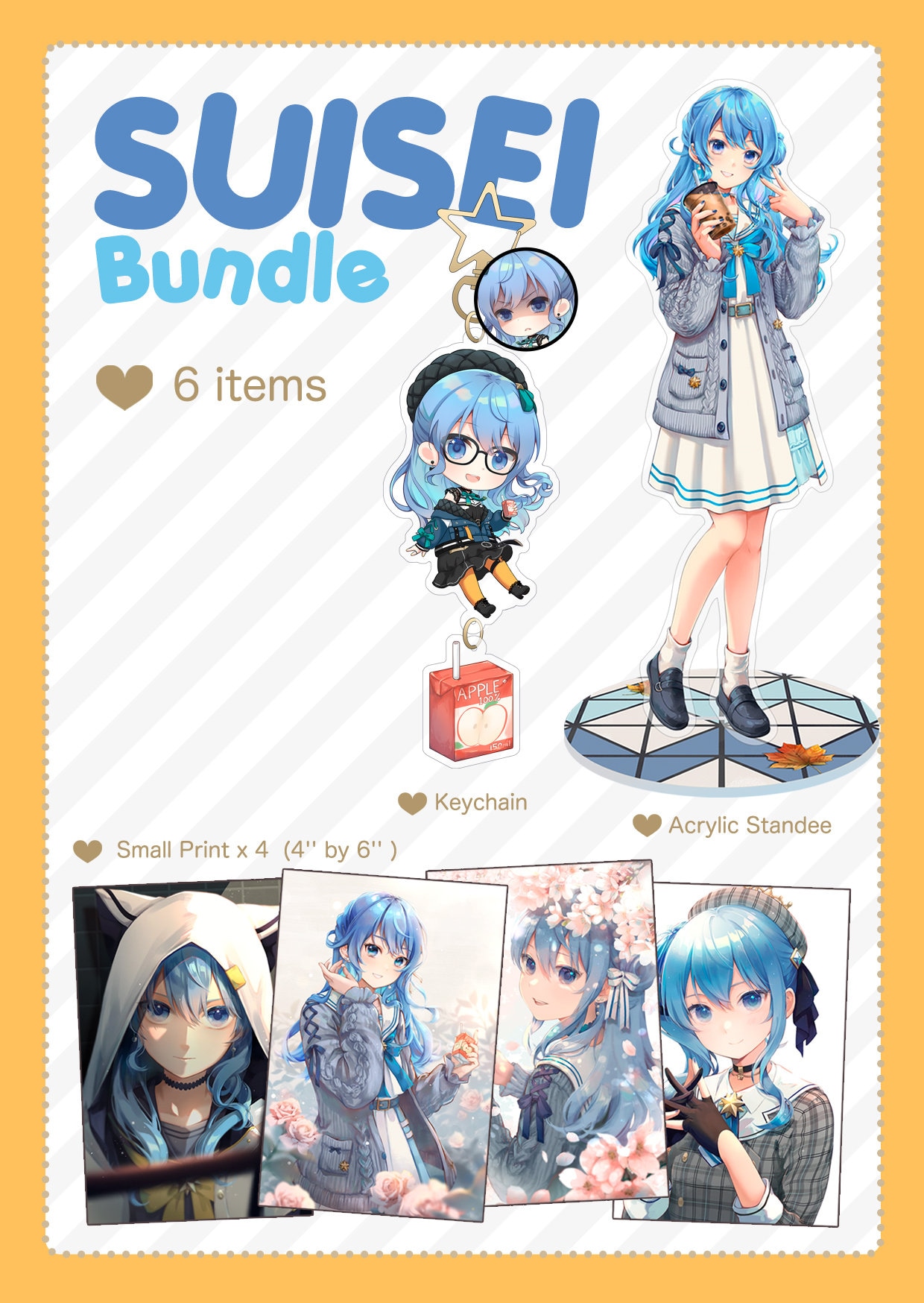 Hololive Hoshimachi Suisei Bundle Acrylic Standee Keychains - Etsy UK