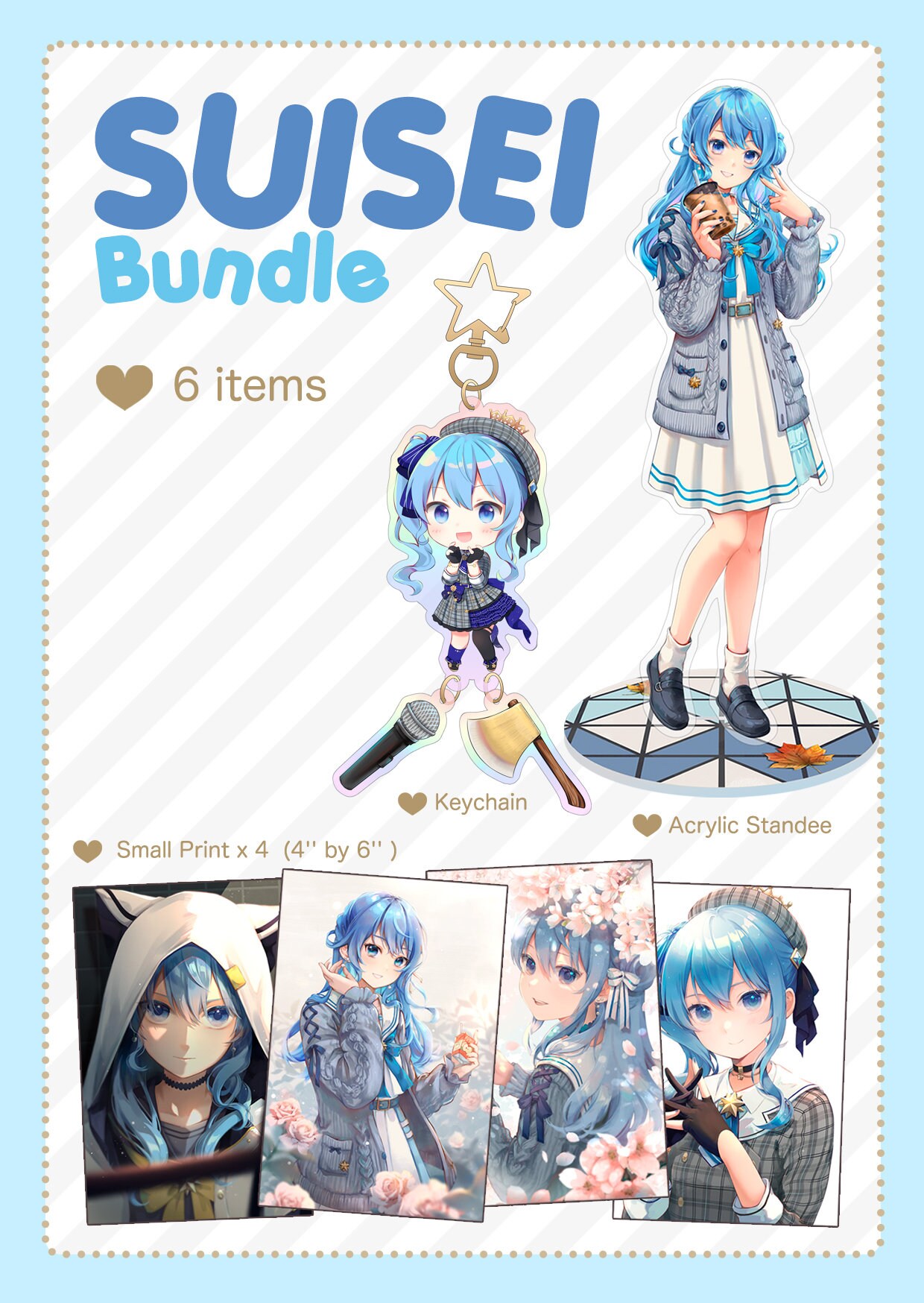 Hololive Hoshimachi Suisei Bundle Acrylic Standee Keychains - Etsy ...