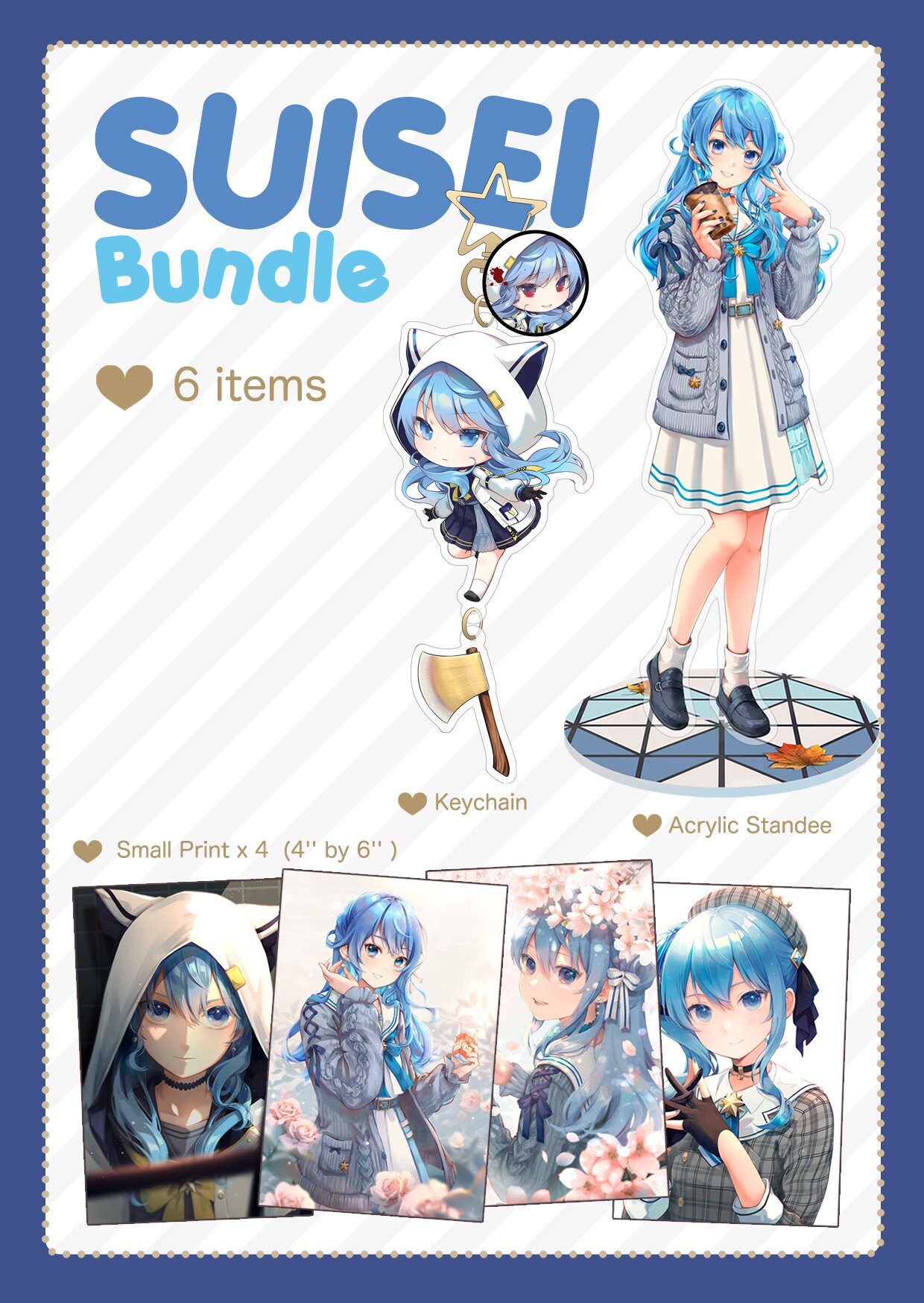 Hololive Hoshimachi Suisei Bundle Acrylic Standee Keychains - Etsy ...