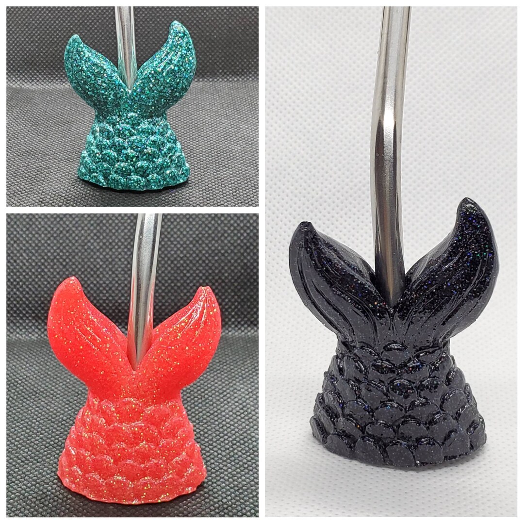Mermaid Tail Straw Topper - Etsy