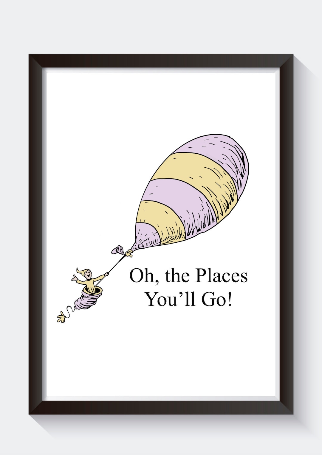 Oh, the Places You'll Go Print | Wall Art Print | Nursery Print | Dr ...