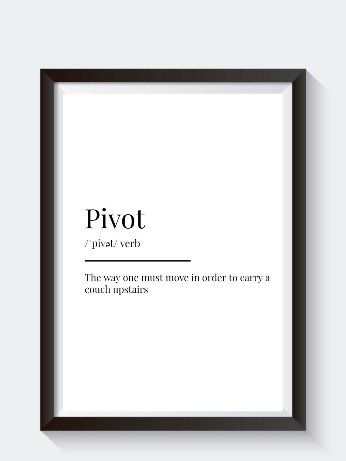 Pivot Definition Print | Wall Art Print | Wall Art | Minimal Print ...