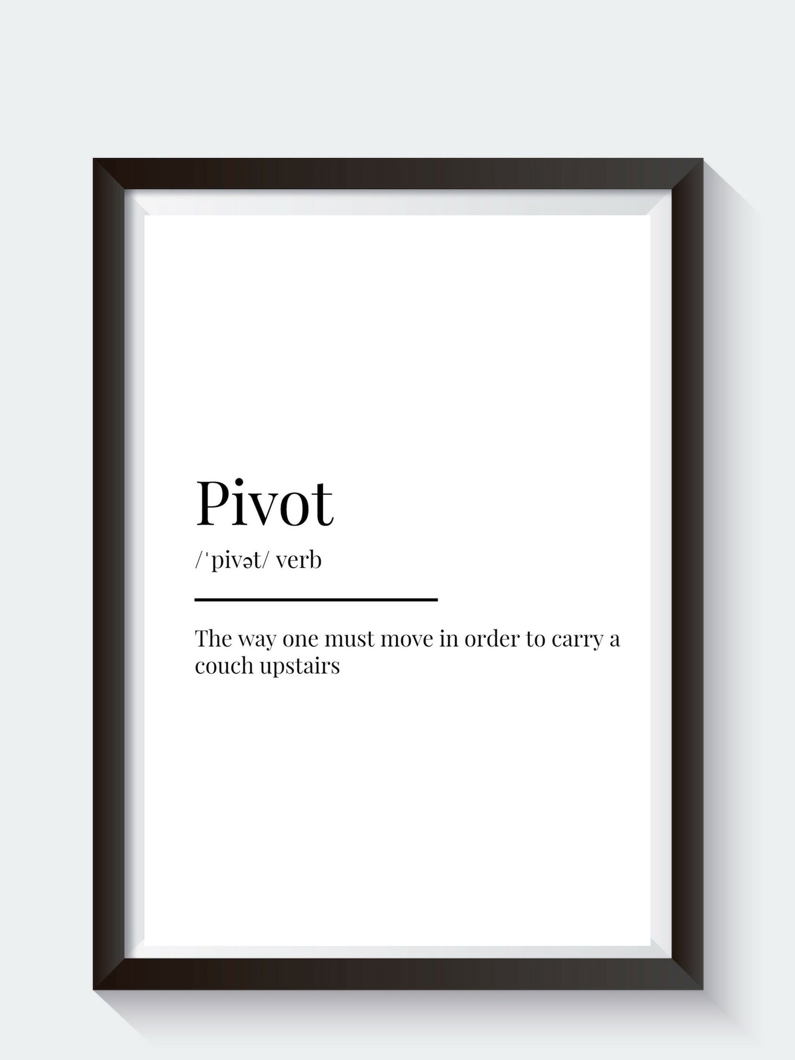 Pivot Definition Print | Wall Art Print | Wall Art | Minimal Print ...