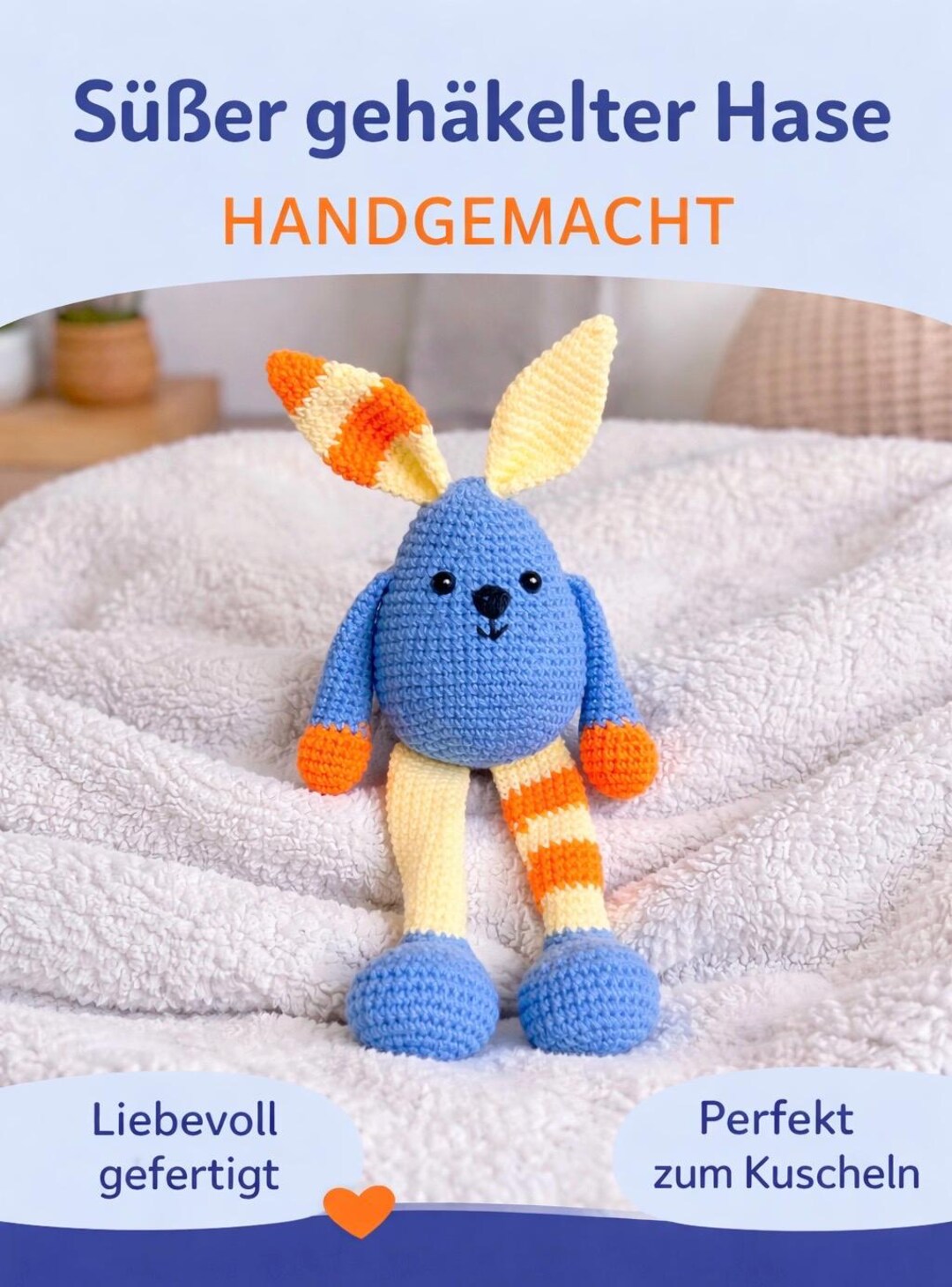 Crocheted Bunny Cuddly Toy Children Handmade Baby Birth Easter - Etsy