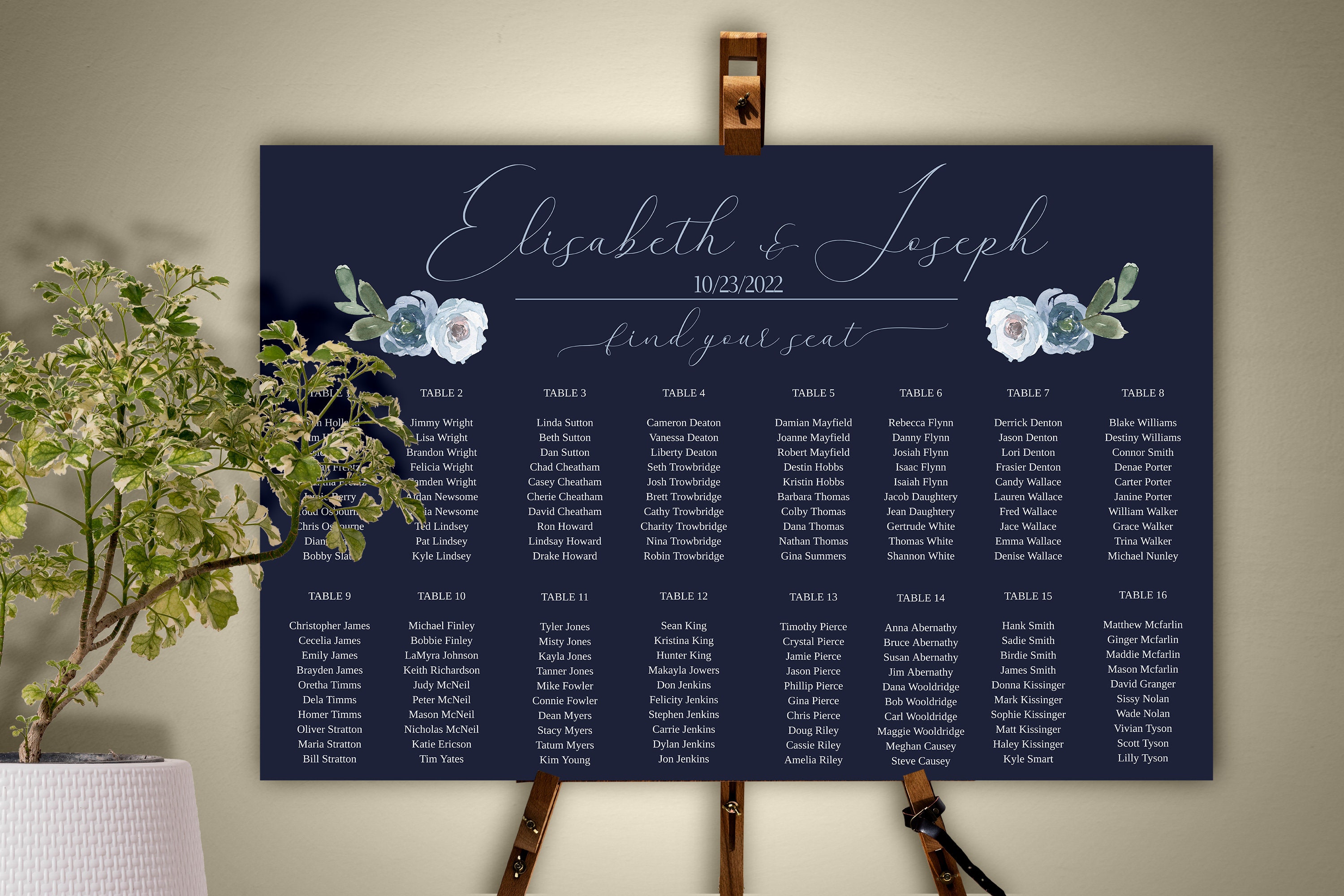 Printable Wedding Seating Chart, Modern Seating Sign, Wedding Seating ...